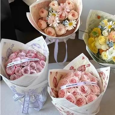 Cina Stampa di San Valentino carta da avvolgimento a fiori a forma speciale 50g polpa mista impermeabile in vendita
