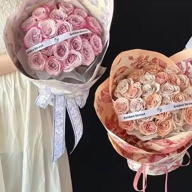 Cina Stampa di San Valentino carta da avvolgimento a fiori a forma speciale 50g polpa mista impermeabile in vendita