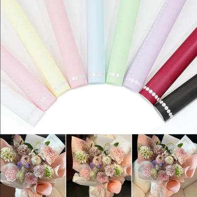China Pearl Pattern Waterproof Korean Paper Ouya Paper Fresh Flower Wrapping Paper DIY Floral Material Bouquet Wrapping Paper for sale