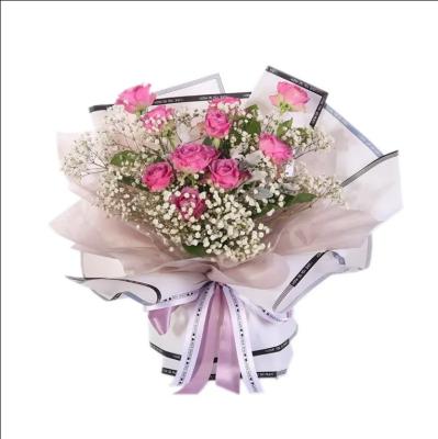 Cina Carta di avvolgimento per fiori personalizzabile con Love Edge impermeabile riciclabile in vendita