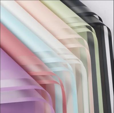 China Simple Fashion Style Translucent Flower Wrapping Paper Color Frame Flower Paper Florist Packaging Materials Wholesale for sale