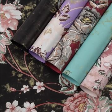 China Retro e elegante rosa perfumada resistente à água presente buquê de papel de embrulho de flores loja de flores materiais de papel de embrulho de flores por atacado à venda