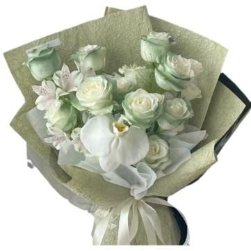 China Papel de embrulho de flores de padrão de pedra feito à mão Papel de revestimento de textura de papel plissado Papel de flores de bricolage Buquete de embalagem 56 * 56cm à venda