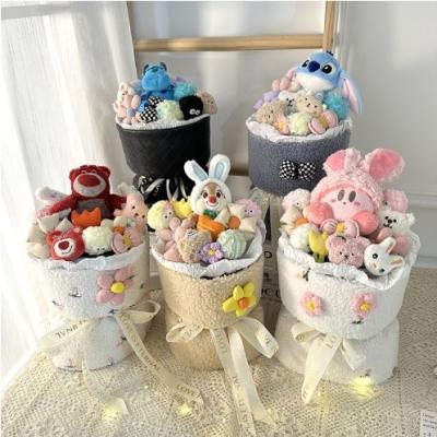 China Valentine's Day Gift Idea Creative Plush Doll with Light Simulation Bouquet and Multiple Color Options for sale