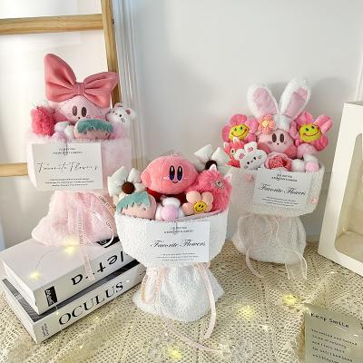 China 20x35cm Variety Dolls Cute Cartoon Doll Kirby Star Bouquet for Children's Day and Christmas Holiday Gift for sale