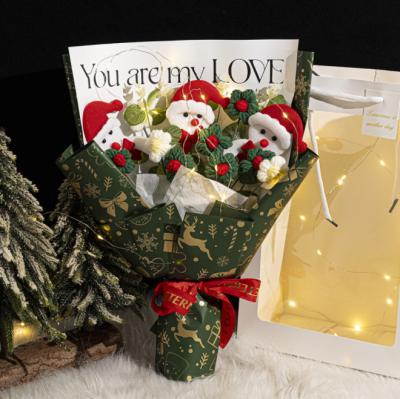 China Bouquet de flores simulação de lã de 20x33cm de tricô à mão com opções de cores múltiplas à venda