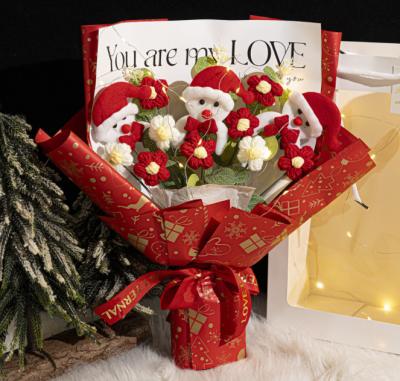 China Bouquet de flores simulação de lã de 20x33cm de tricô à mão com opções de cores múltiplas à venda