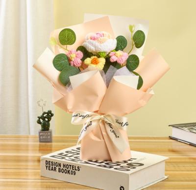 China Variety Flower Knitted Artificial Flowers 30x24cm for sale