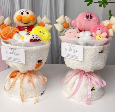 China Variety of Dolls Adorable Plush Toy Flower Gift Bouquet in Eye-Catching Colors for sale