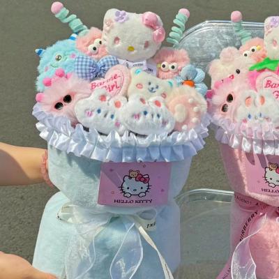 China Melody and Kiityt Cat Plush Doll Bouquet Birthday and Qixi Festival Gift for Girls, Best Friends and Female Friends Creative Gift for sale