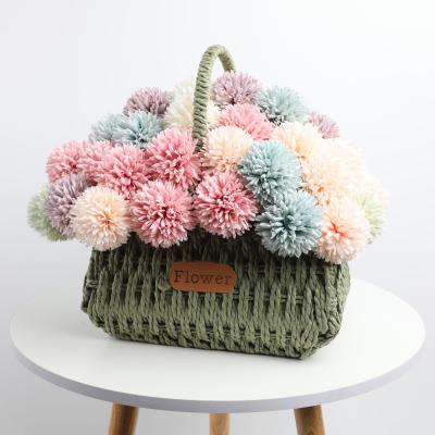 China PVC Artificial Chrysanthemum Ball Fake Flower Bouquet in Vibrant Multiple Colors for sale
