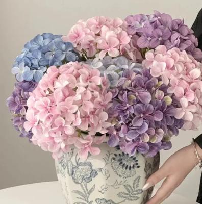 China Home Decoration Artificial Flower Hydrangea Restaurant Decoration Flower Arrangement Wedding Arrangement Large Hydrangea for sale