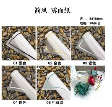 Cina Carta matta a bordo di stile semplificato con carta da imballaggio floreale di alta qualità in vendita