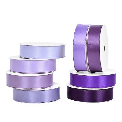 Cina Fairy Purple Ribbon Baking Packaging DIY Accessori per capelli fatti a mano Color Ribbon Bouquet Binding Decorative Packaging Material Color Ding Belt in vendita