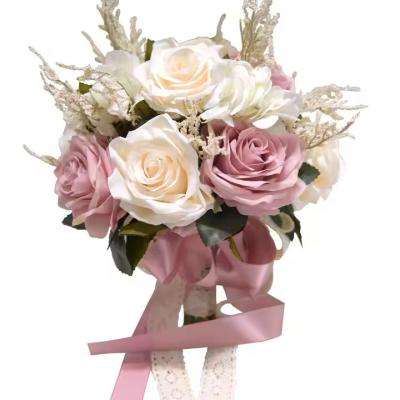China Artificial Flower Bouquet Rose Peony Silk Flowers for Wedding Decoration Bride Bridesmaid Bridal Bouquet Flower for sale