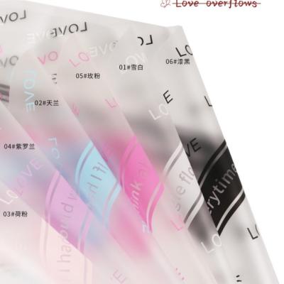 China Overflow Liefdesdag bekentenis mat papier brief bloemen verpakkingspapier, groothandelsmaterialen voor bloemenwinkels, boeketten, cadeauverpakkingen Te koop