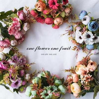 China Artificial flowers, fake flowers, diamond tea buds, plastic tea roses, artificial flowers, decorative flowers, photography props for sale