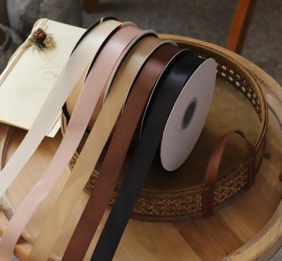 China High density solid color single-sided polyester ribbon 2.5cm cake decoration ribbon flower packaging ribbon ribbon for sale
