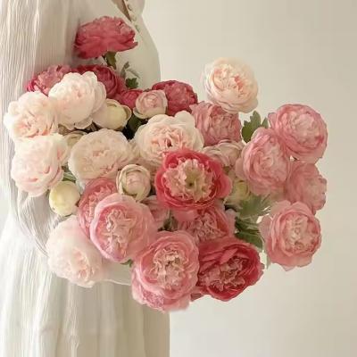 China High Quality Wedding Artificial Flowers Rose Artificial Peony Flowers for Wedding Home Decoration for sale