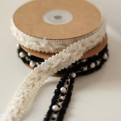 Cina Industria pesante perline per unghie piccolo fiocco profumato nastro di vento nastro di arco bouquet decorazione torta bouquet pizzo materiale di imballaggio floreale in vendita