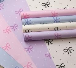 Cina Polka Dot Bow Kraft Paper Bouquet Carta di imballaggio in vendita
