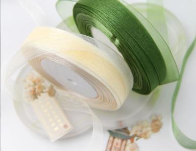 中国 雪ガゼリボン シフォン DIY素材 サテンリボン 軍用緑色のケーキボックス 飾り ジャスミン花 バンド 包装 シルクテープ 販売のため
