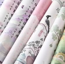 Cina Giorno di San Valentino Pittura a olio in stile antico Lotus Underglaze Bellezza Fiore Carta di imballaggio in vendita