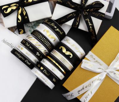 Cina Nastro per la festa del padre accessori fai da te, accessori decorativi, cassette regalo a nastro, nastro, fiori, torte, imballaggi da forno, nastro in vendita