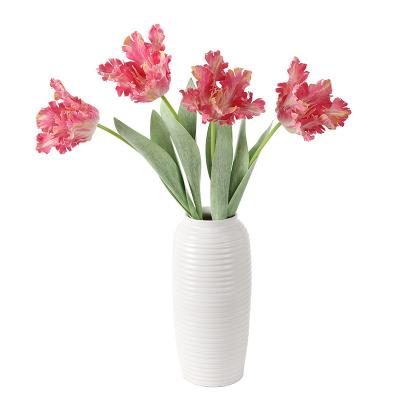 China 3D-geprinte enkeltakige papegaai tulp met tanden, kunstbloem met een vochtinbrengende touch, kunstbloementuin bouquet Te koop