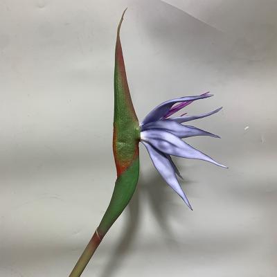 China Soft rubber bird of paradise artificial flower plastic Chinese-style home decoration ornaments for wedding photography for sale