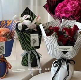 China Zebra pattern waterproof floral material, fresh flower packaging paper for sale