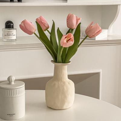 China Ins-style artificial flower decoration, tulip arrangement, high-end artificial flower ornaments with vases, living room arrangement of bouquets, living room for sale