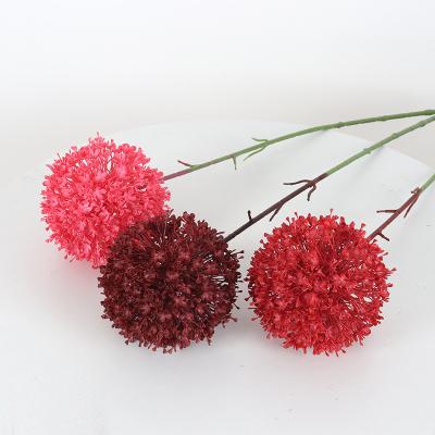 China Customized single scallion ball plastic flower wedding simulation flower wedding hall road guide flower arrangement decoration fake flower for sale