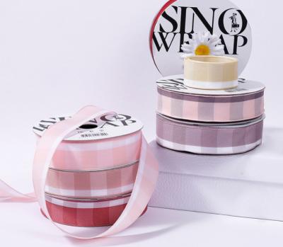 China Special Offer 2.6CM New Product Grid Ribbon Ribbon Accessories Decorative Ribbon Gift Box Baking Bouquet Packaging for sale