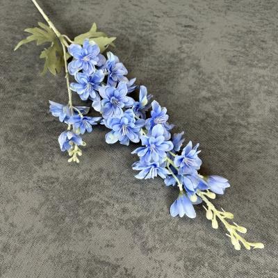 China Artificial flower, delphinium flocking, large delphinium, blue hyacinth, wedding road guide, wedding decoration, artificial flower wholesale for sale