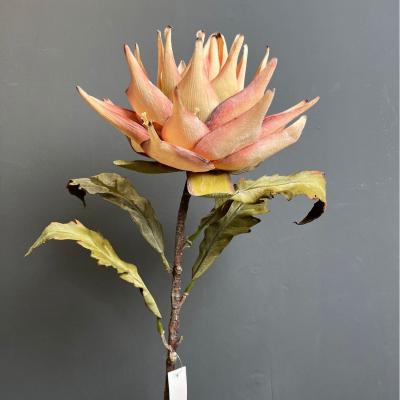 China Simulated flower Golden lotus Emperor designer style home decoration model room live streaming room soft decoration table flower for sale