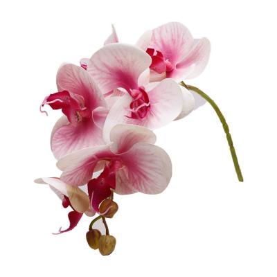 China Plastic simulation 3D butterfly orchid wedding decoration, petal props, fake flowers, small flower bundles, butterfly orchid simulation flowers for sale
