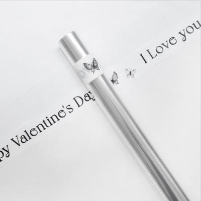 Cina Carta di avvolgimento per fiori romantici Rollo di cellophane trasparente OPP per imballaggio DY 57*1000cm in vendita