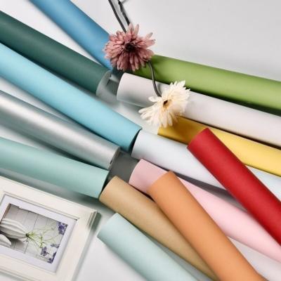 Cina Carta di avvolgimento Ouya di colore solido in stile coreano, opaca, impermeabile, di lusso, di lusso in vendita