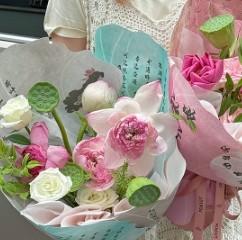 中国 グラディアント ロータス インク 中国様 牛皮の花の包装紙 束の包装紙 販売のため