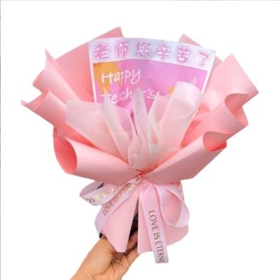 中国 韓国の風のファーストラブ 固い色の花の包装紙,防水単色ウイヤ紙 花屋の花束と花のアート 包装紙素材 販売のため