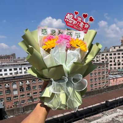 中国 韓国の風のファーストラブ 固い色の花の包装紙,防水単色ウイヤ紙 花屋の花束と花のアート 包装紙素材 販売のため
