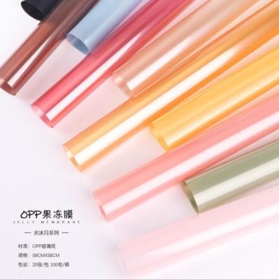 中国 色 OPPゼリーフィルム,プレゼント花包装紙,花包装紙,花束,防水セルロファン,工場卸売在庫 販売のため