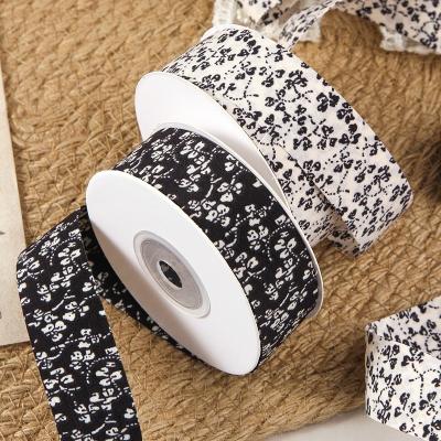 China Tipo japonés cinta floral pequeña fresca de doble cara con bordes rectos, tela gruesa, banda de cabeza de arco, cinta de embalaje de flores frescas for sale