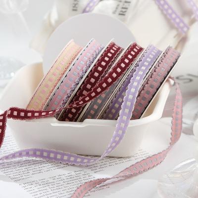 Китай DIY ремесла необходимые темно-синие клетчатые лямки ручной работы бант заколка для волос аксессуары одежда обувь шляпы цветочные букеты упаковочные ленты продается