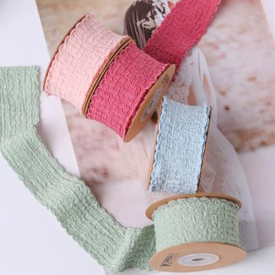 Cina Pizzo e Nastro Tessuto ad Alta Tenacità: La Combinazione Perfetta per la Creazione di Fiocchi Fai-da-Te, Larghezza 2,5 cm in vendita