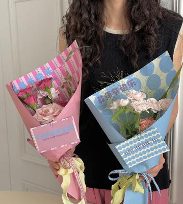 China Bloemistenmaterialen Dag van de Leraar Dopamine Serie Lint Bloemen Enkele Boeket Riem voor Bloemverpakking Stof Te koop