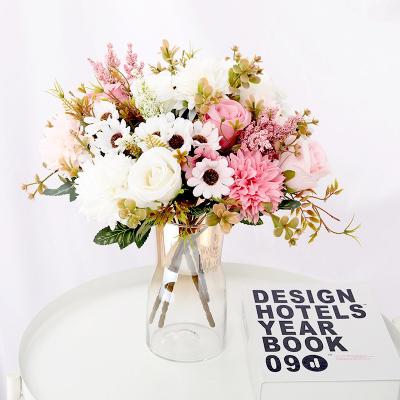 China Roses, daisies, artificial flowerballs, hydrangeas, artificial hand-held bouquets, wedding artificial flowers, home flower arrangements, decorative silk flowers for sale