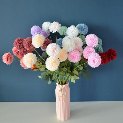 China Customized Rose Red Wedding Simulation Flower Starry Sky Hydrangea Carnation Rose Lavender Dandelion Silk Flower Ornament for sale