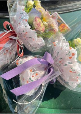 Cina Fiocco in morbido lino stile coreano viola per bouquet, per confezioni di pasticceria e fiorerie di San Valentino, materiali fai-da-te in vendita
